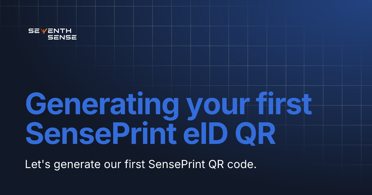 Generating your first SensePrint eID QR | SenseCrypt v3.1.1