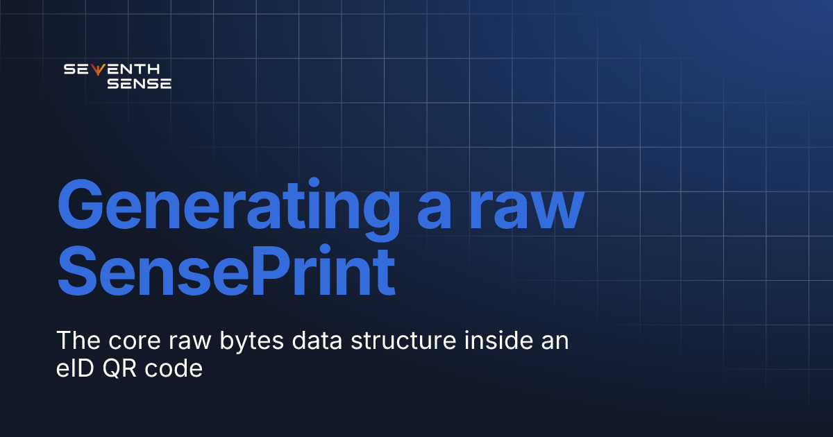 Generating a raw SensePrint | SenseCrypt v3.1.1
